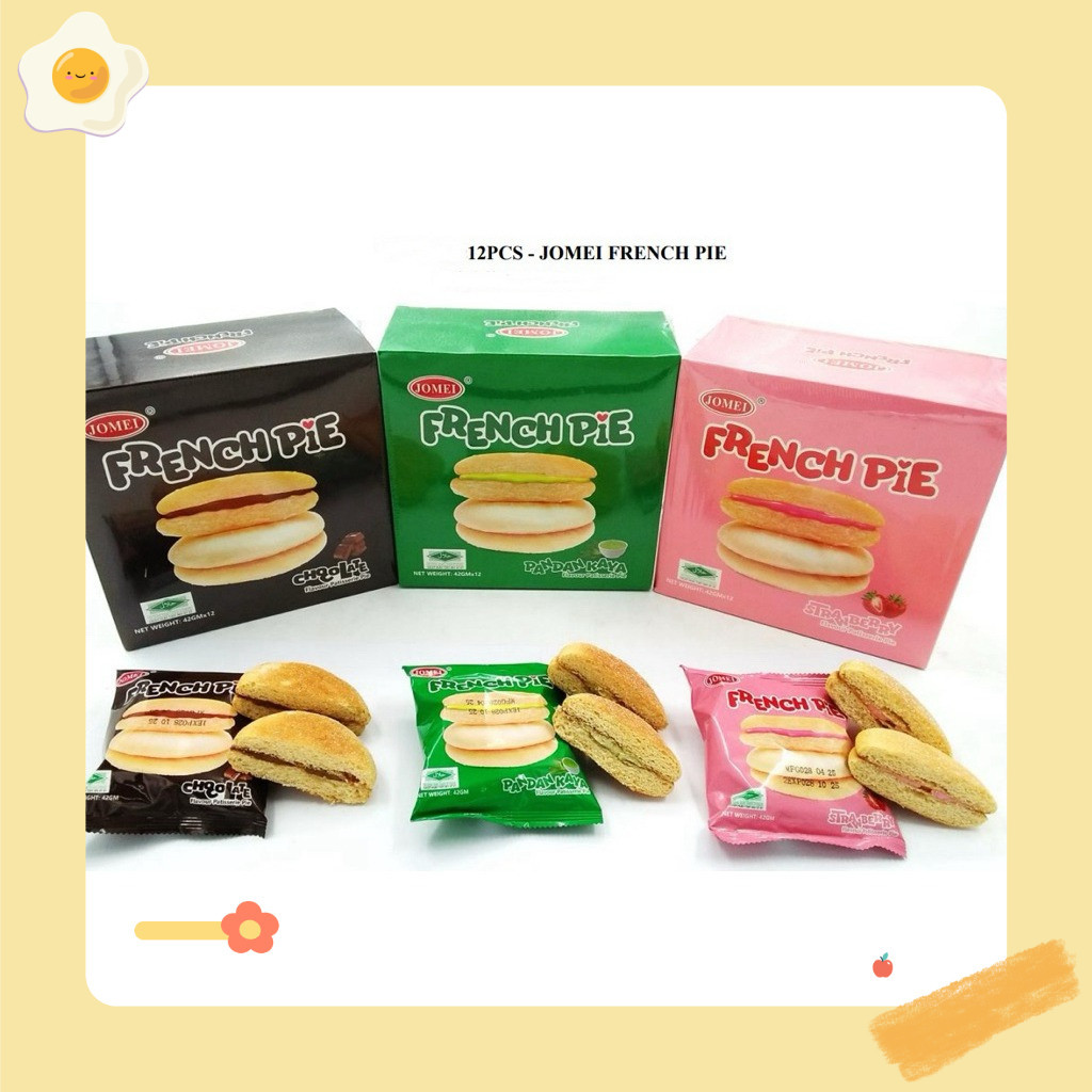 Jomei French Pie ( Strawberry / Pandan/ Chocolate ) 42g X12’s | Shopee Malaysia