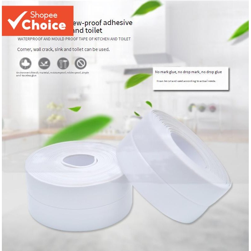 Waterproof Anti-Mold Tape - 1pc White PVC Self-Adhesive with Super ...
