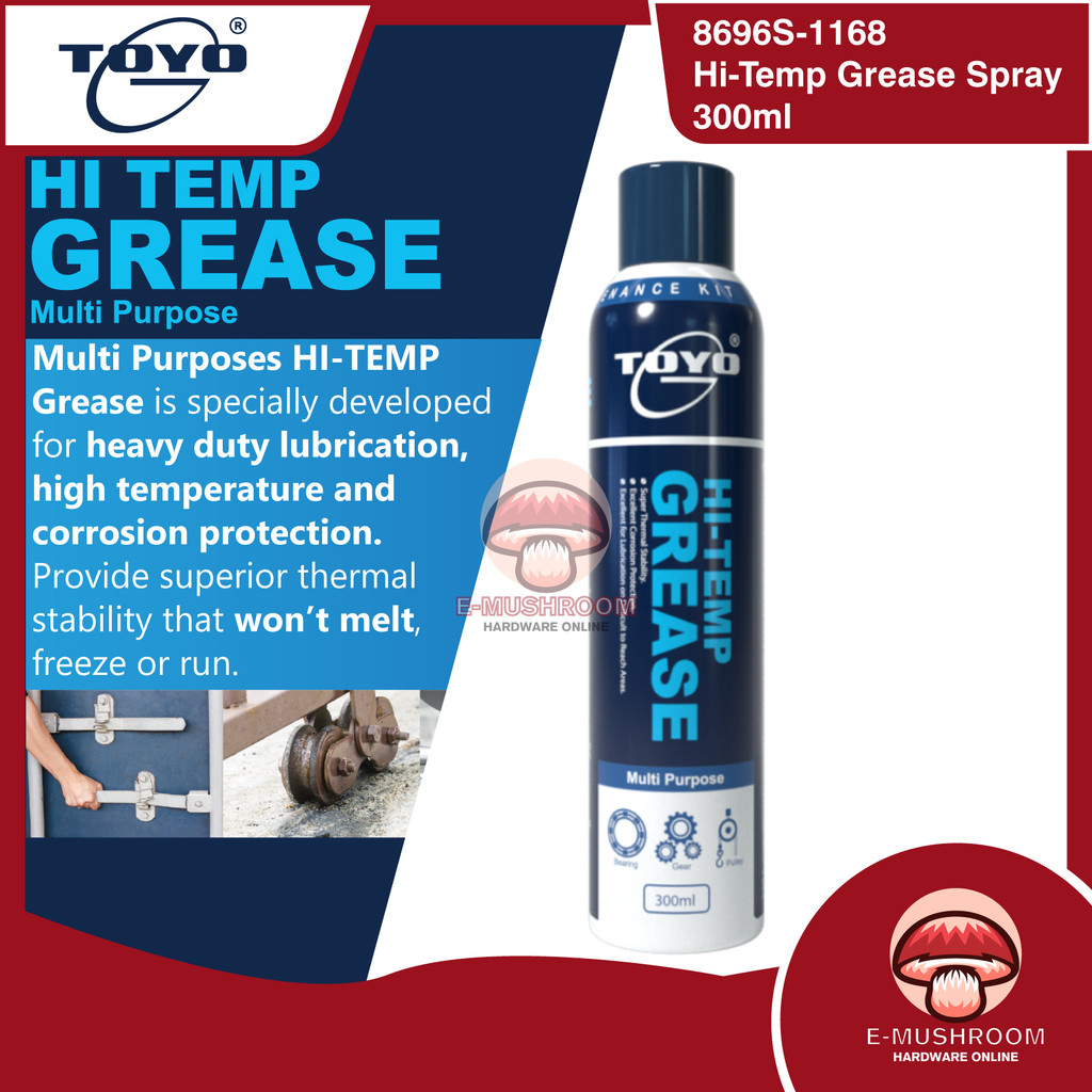 TOYO-G High Temp Grease Spray Non Drip Spray 300ml - 8696S-1168 ...