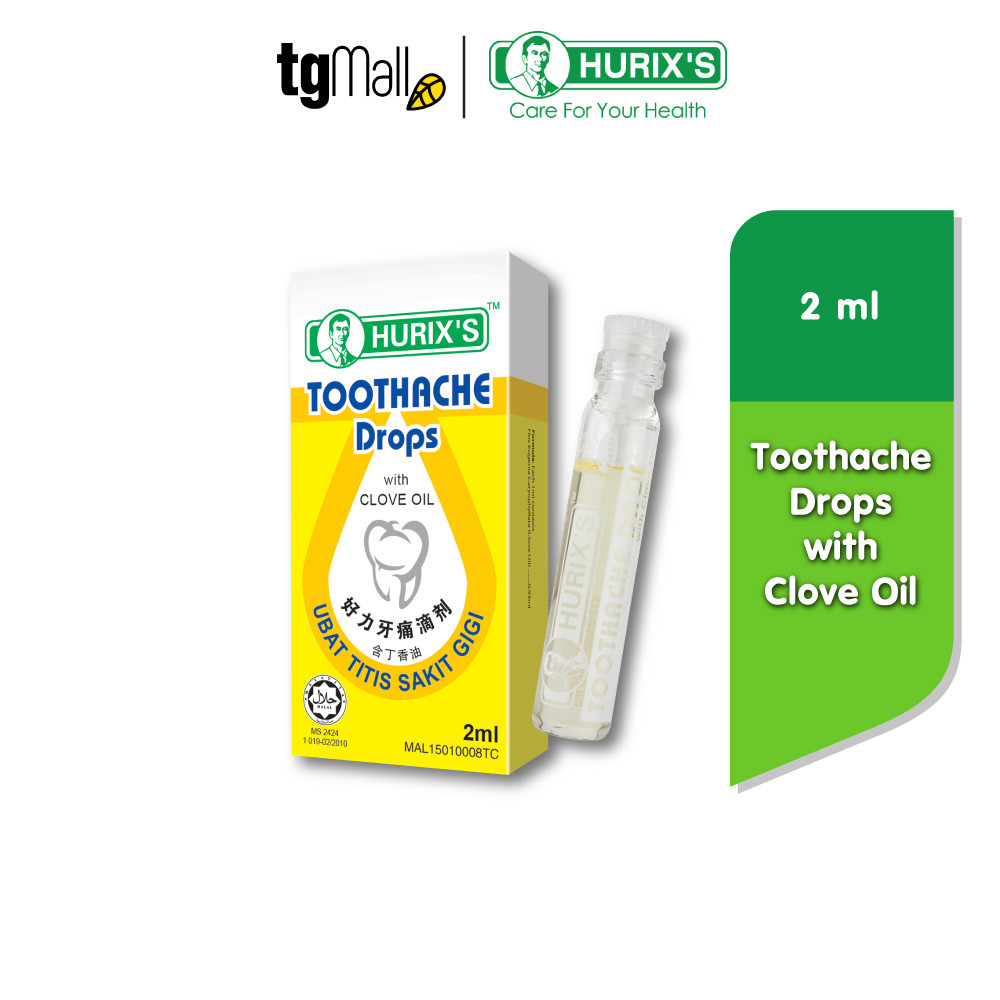 HURIX'S Toothache Drops With Clove Oil (2ml) | Shopee Malaysia