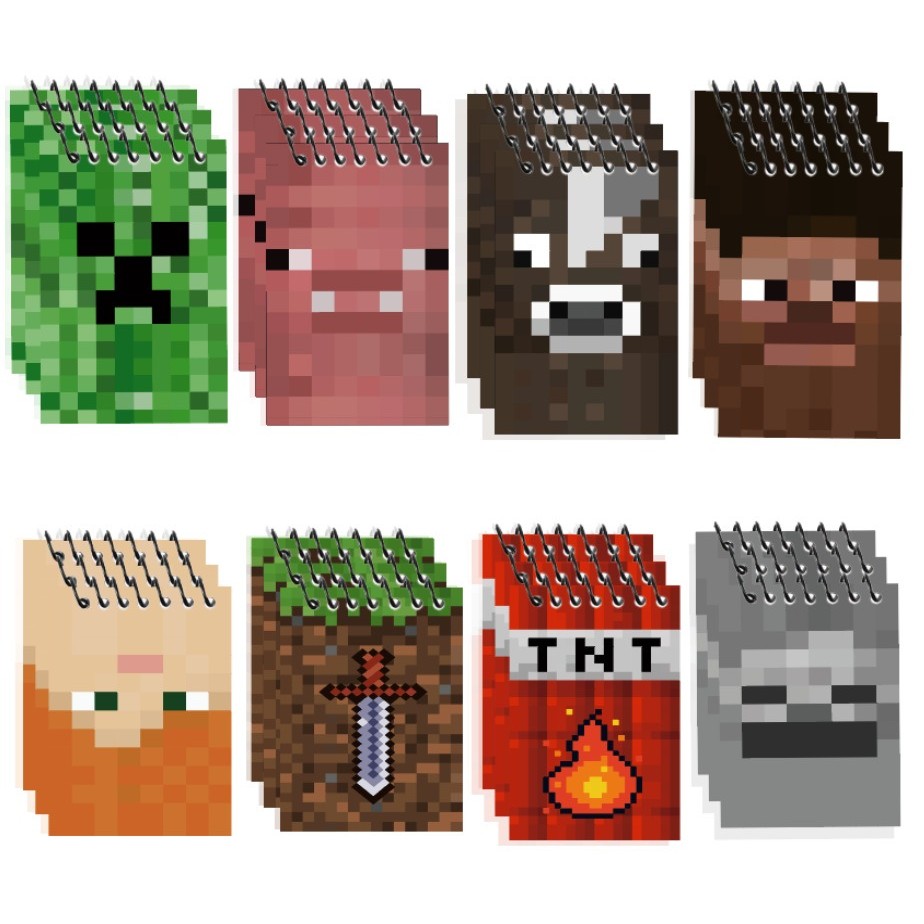 Minecraft Mini Notebook Wire Bind Spiral Portable Small Book Gift For ...