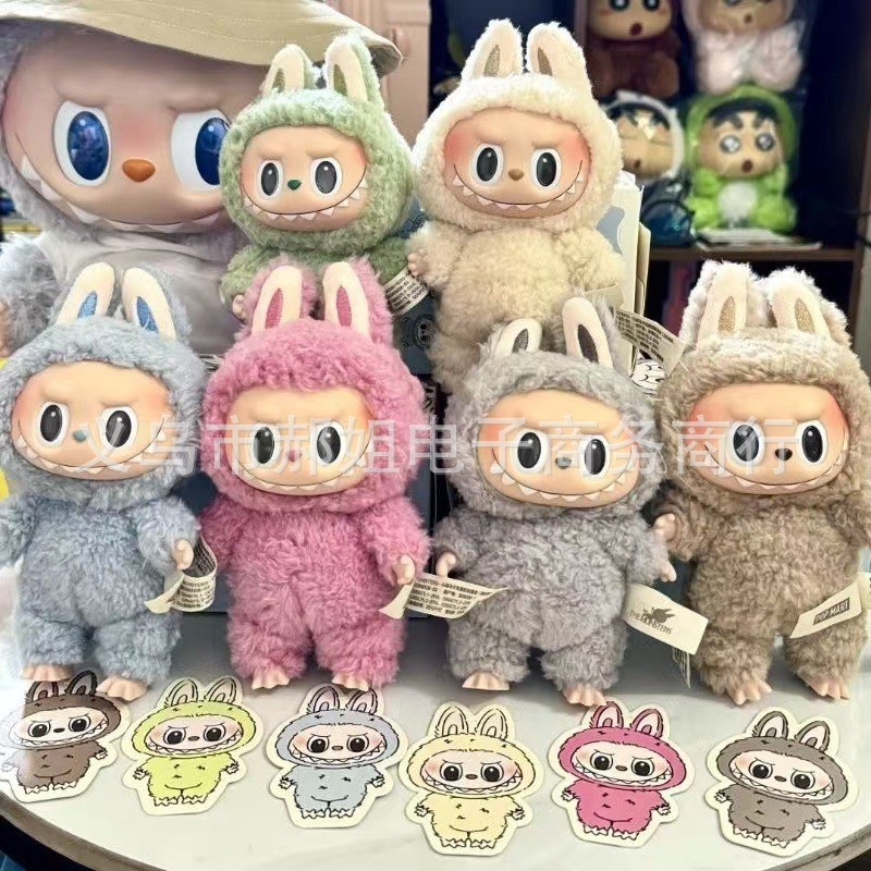 Labubu Heartbeat Macaron Vinyl Face Blind Box Mainan Boneka Plush ...