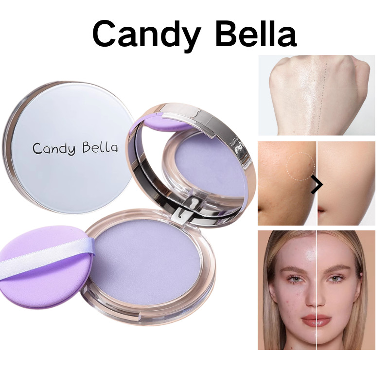 CandyBella Purple Lavender Powder Oil Control Natural Nude Long Lasting Compact Powder Matte ...