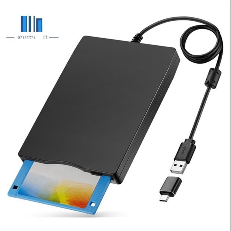 Floppy Disk Reader 3.5 Inch External USB Type A&C Floppy Disk Drive ...
