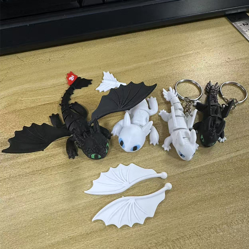10CM Toothless 3D Printed Toys How to Train Your Dragon Action Figure ...