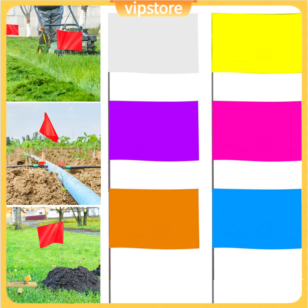(VIP) Outdoor Boundary Flags Small Yard Flags 100pcs Waterproof Pvc ...