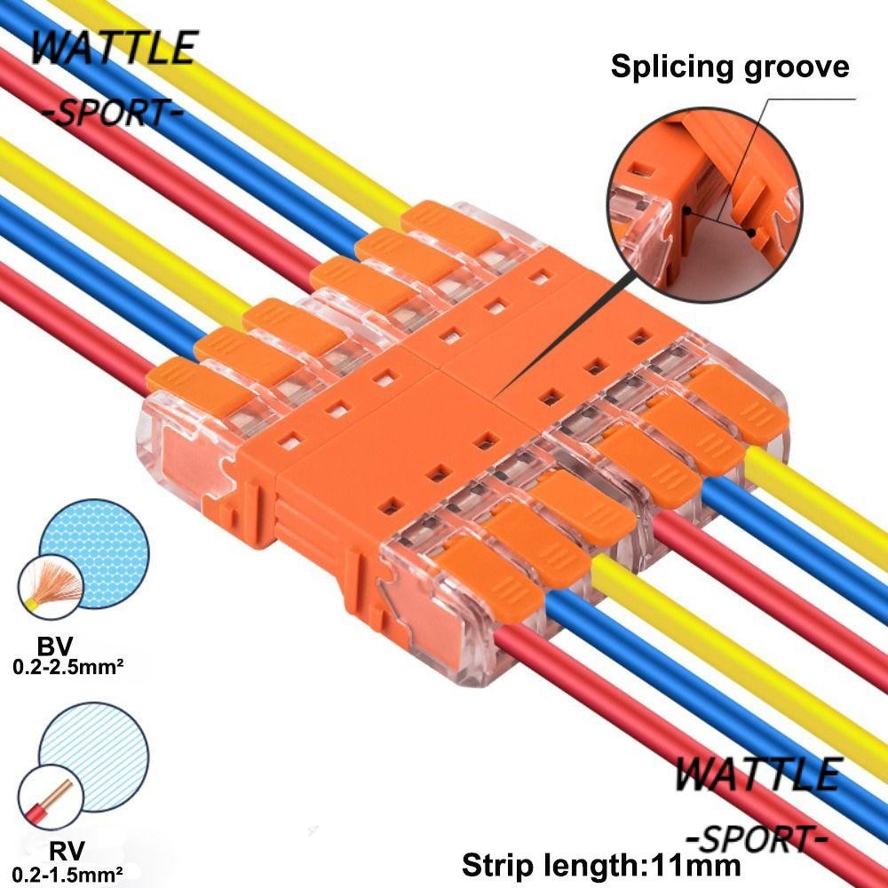 WATTLE Wire Connector, Mini Universal Compact Quick Terminal Block ...