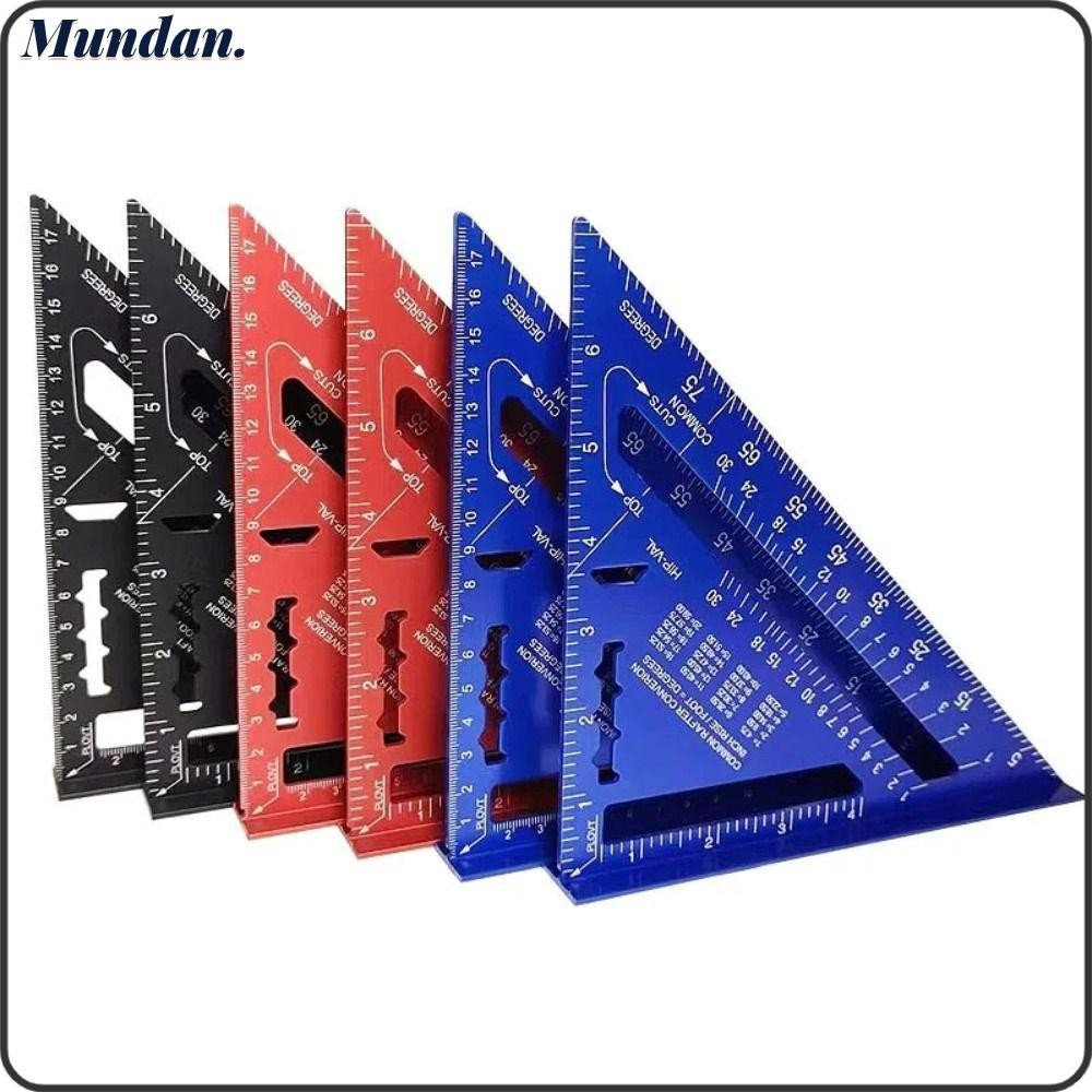 MUNDAN 7Inch Triangle Ruler, Inch Metric Angle Ruler Precision ...