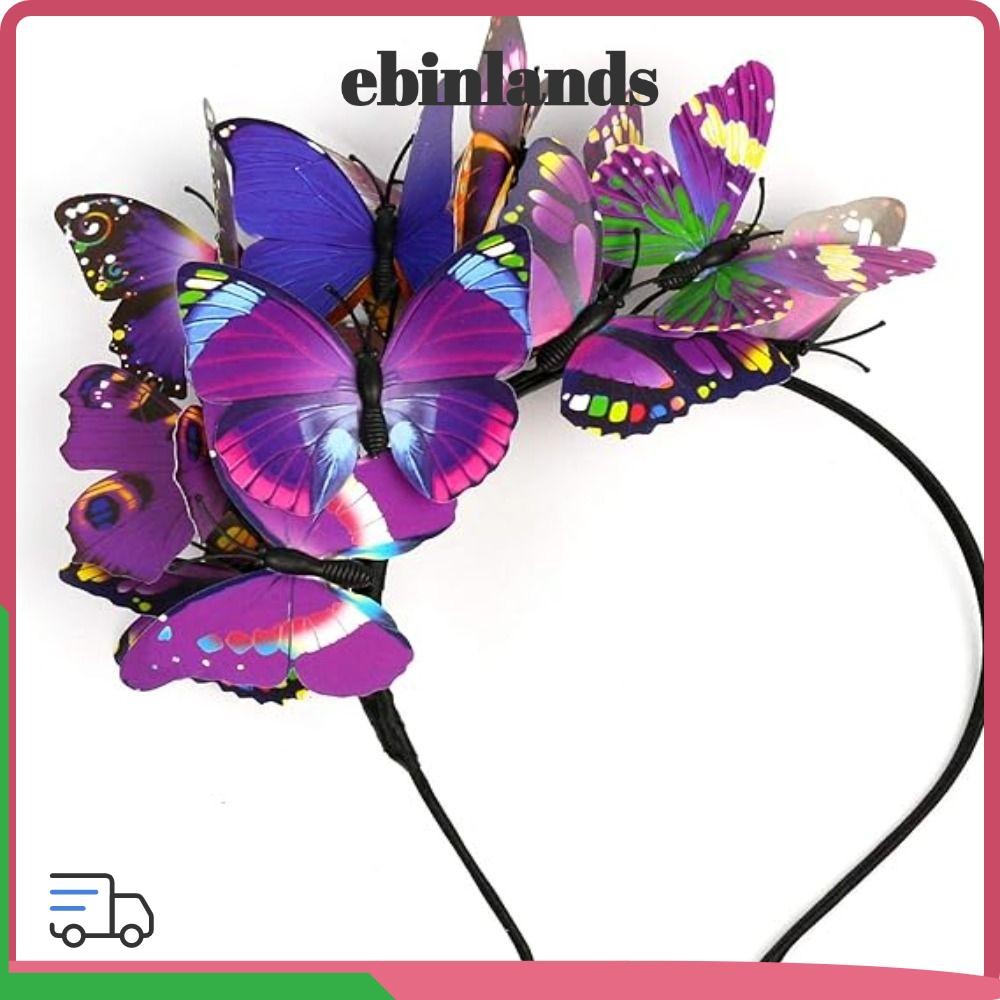 LUCKY-EBINLANDS Butterfly Fascinator, Butterfly Headbands Party Stage ...