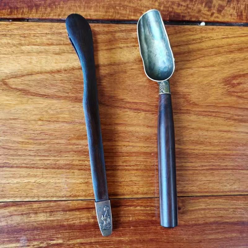 Penyepit Teh Kayu Hitam Sudu Teh Set Teh Aksesori Meja Teh Pisau Teh ...