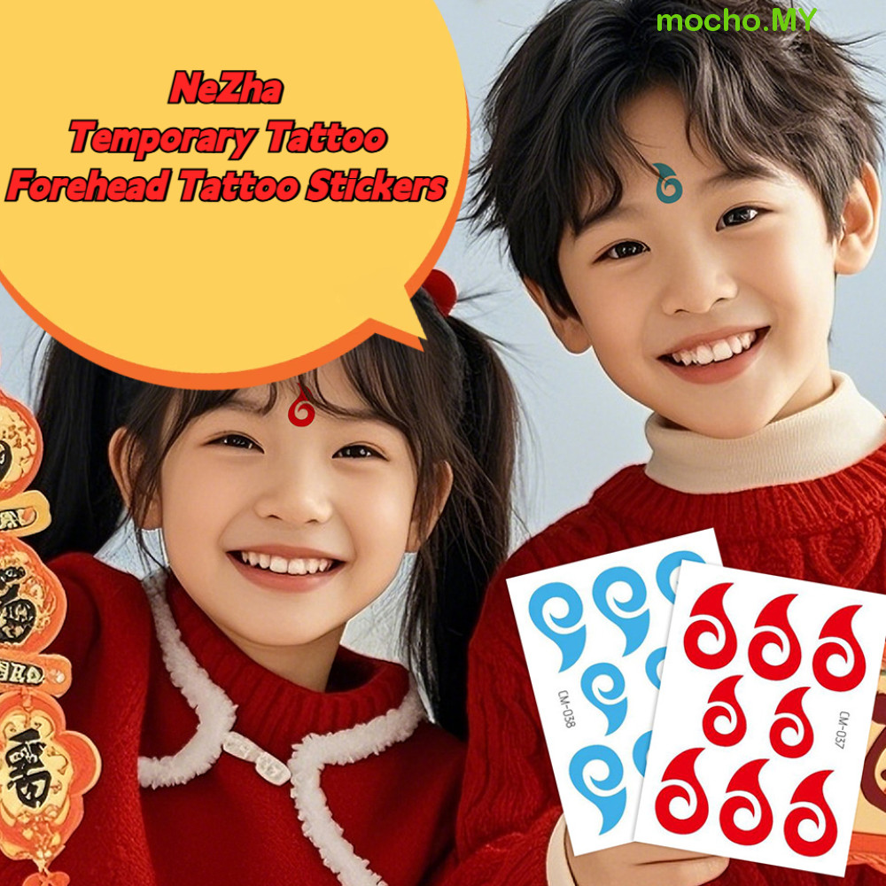 MOCHO NeZha Forehead Tattoo Stickers, Anime Movies Cosplay Waterproof ...