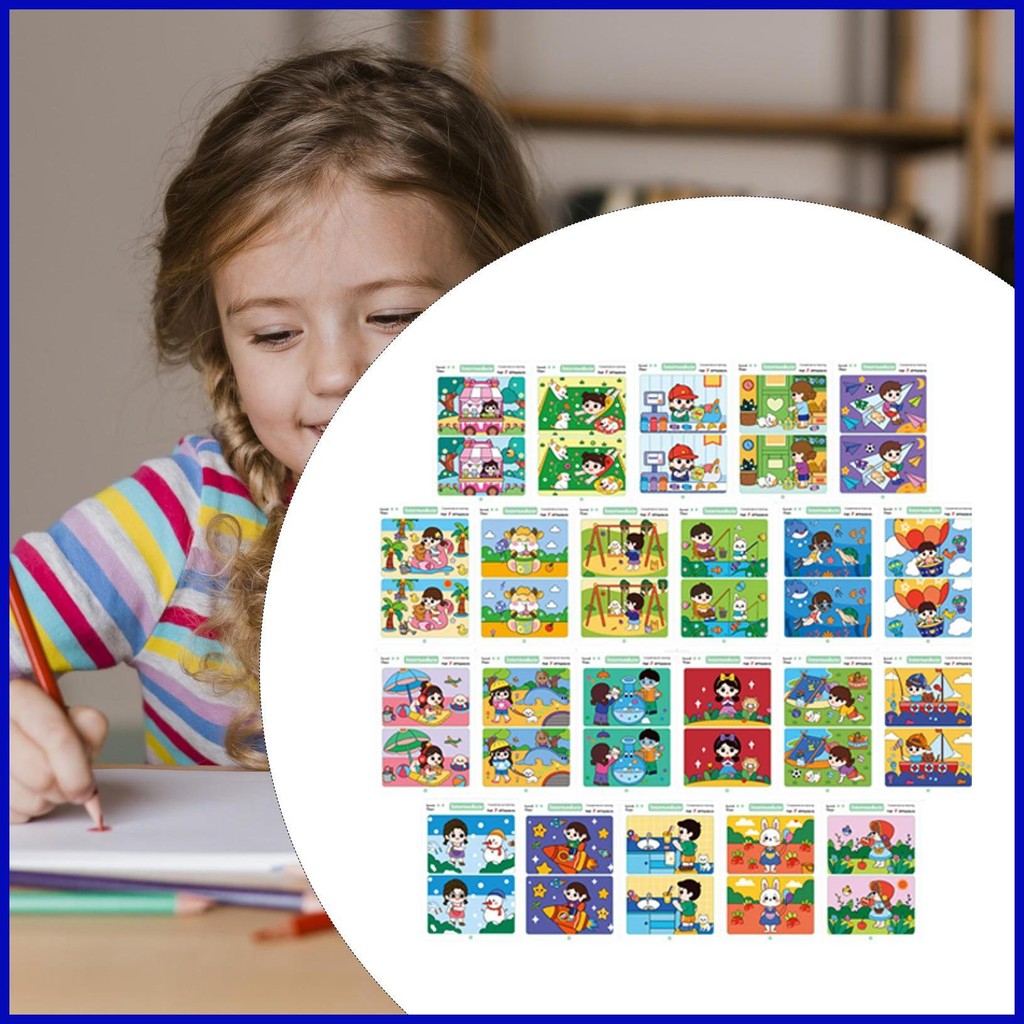 Matching Game Concentration Training Cards Find the Difference Game for ...