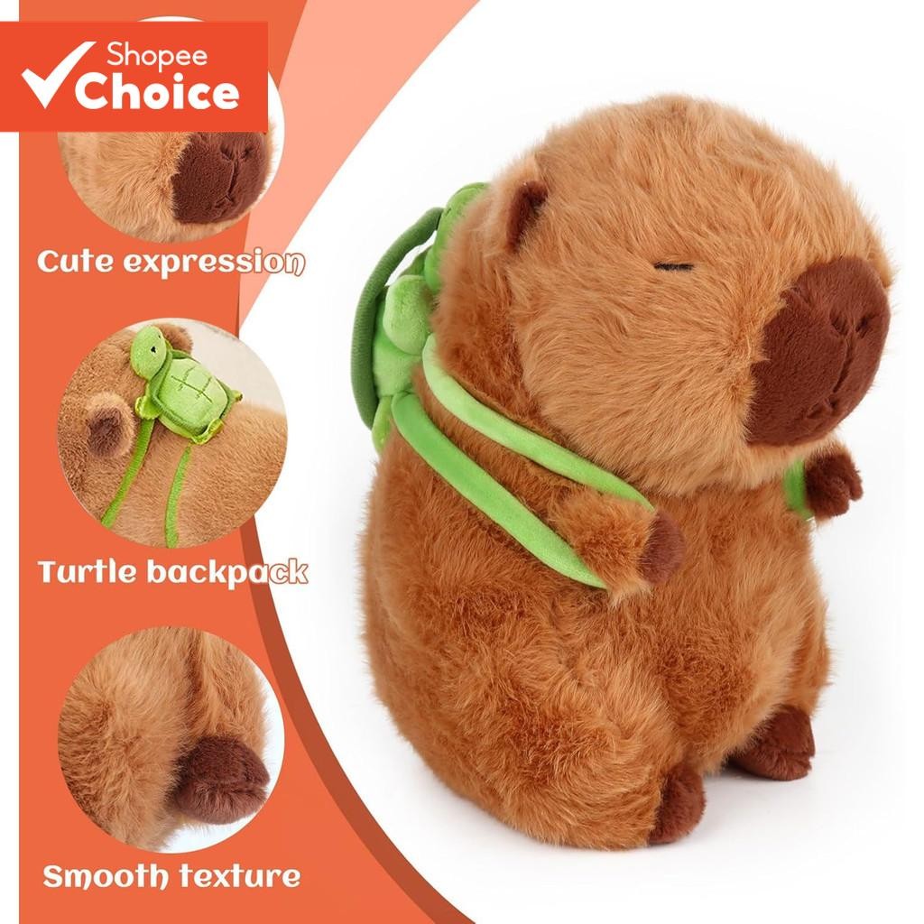 Hamburger capybara plush toy backpack pendant capybara 25cm-deep ...