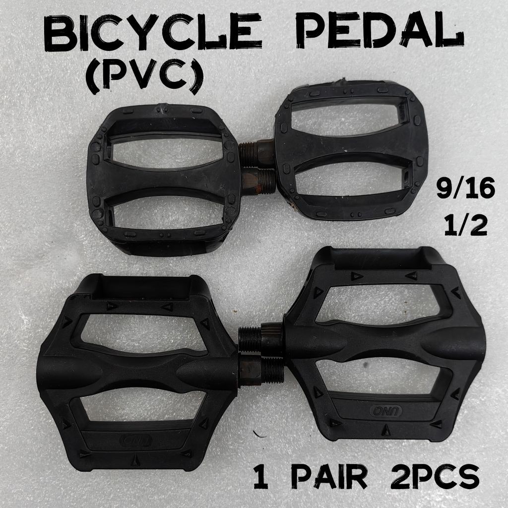 VVM: (1 pair) BICYCLE PEDAL PVC PADDLE BASIKAL SIZE 1/2" 9/16" | Shopee ...
