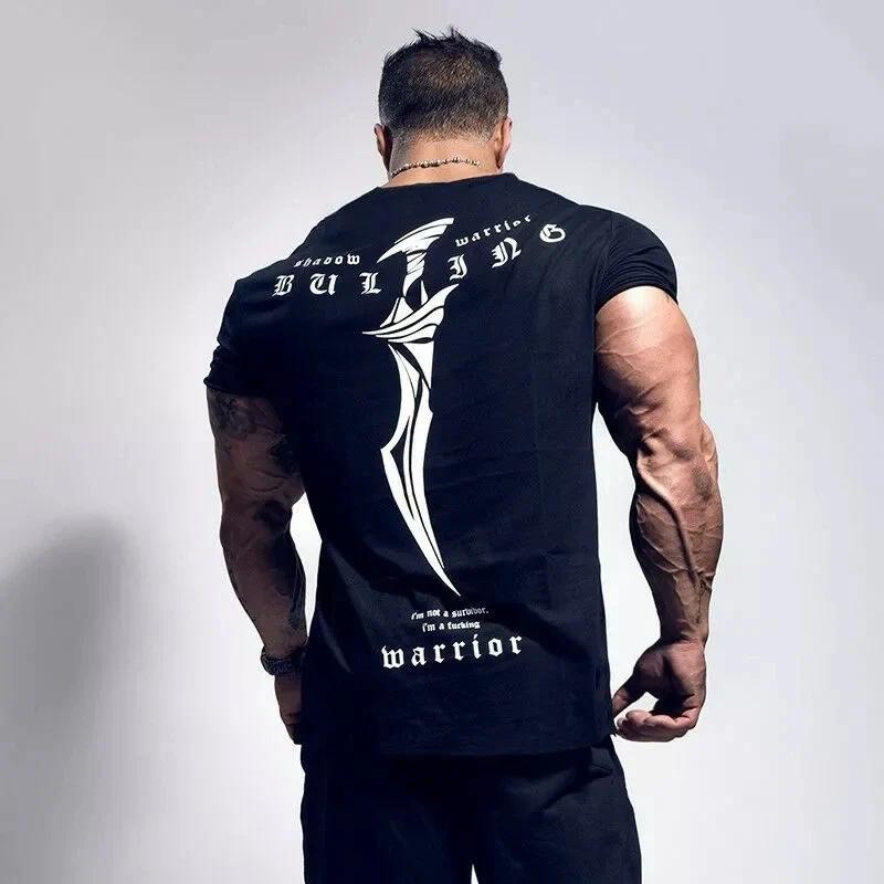 COD Men's Gym Muscle Bodybuilding Cotton Sport Fit Fitness Casual T ...