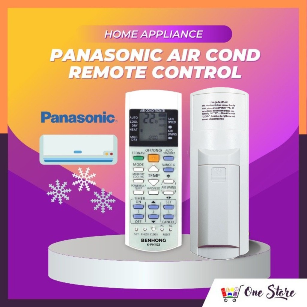 All model Panasonic Air Cond Aircon Aircond Remote Control ECONAVI ...