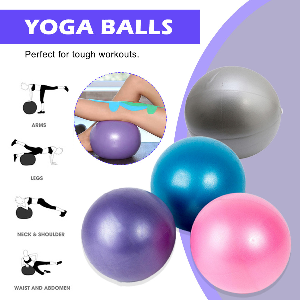 Mini 25cm PVC Yoga Ball Anti Burst for Core Training Home Gym Exercises ...