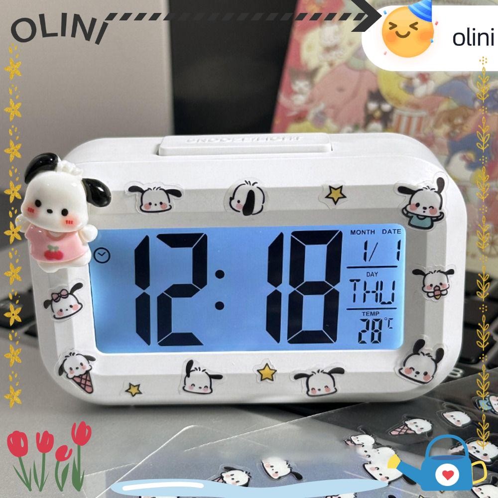 OLINI LED Digital Clock, with Night Light Cartoon Alien Alarms Clocks ...