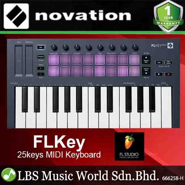 Novation FLkey Velocity Sensitive Keys MIDI Keyboard Controller for FL ...