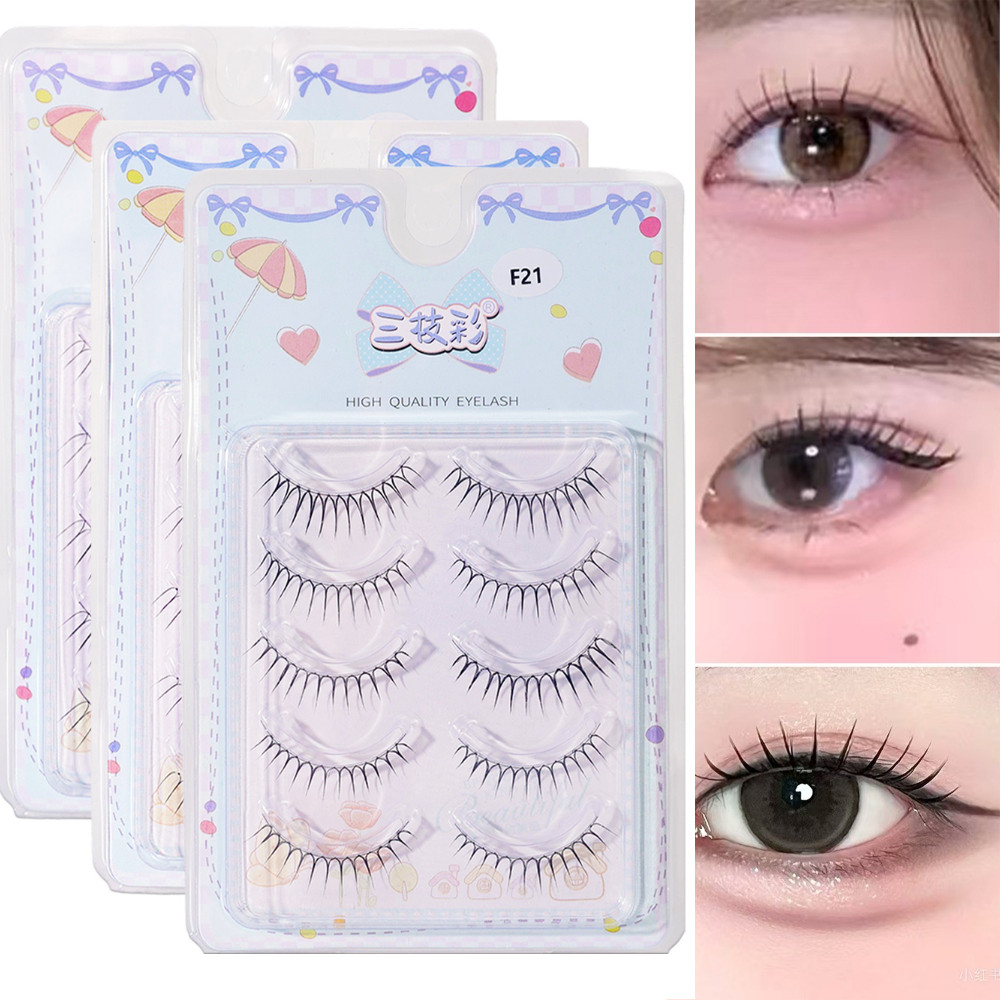 5Pairs Simulation Slender U-shaped False Eyelashes Super Fairy Eyelash ...