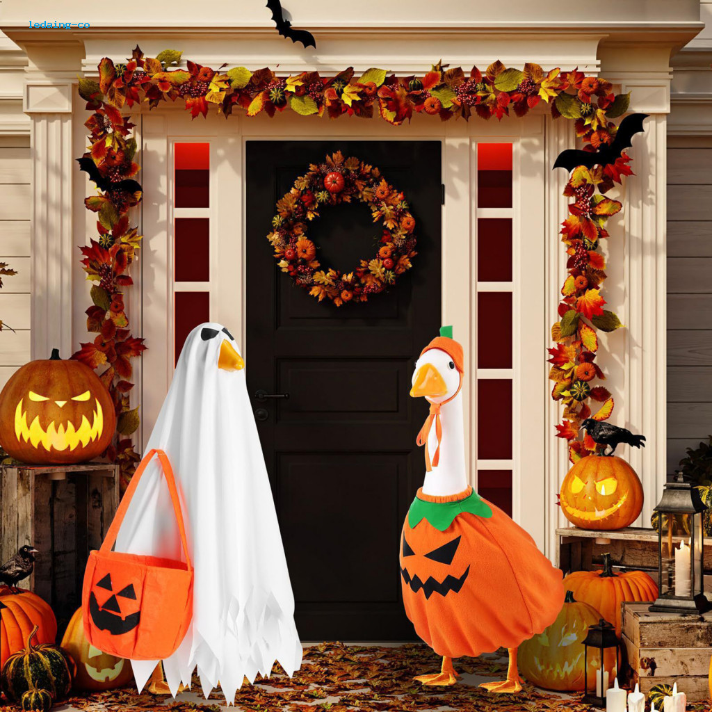 ledaing Ghost and Pumpkin Goose Costume Ghost and Pumpkin Themed Goose ...