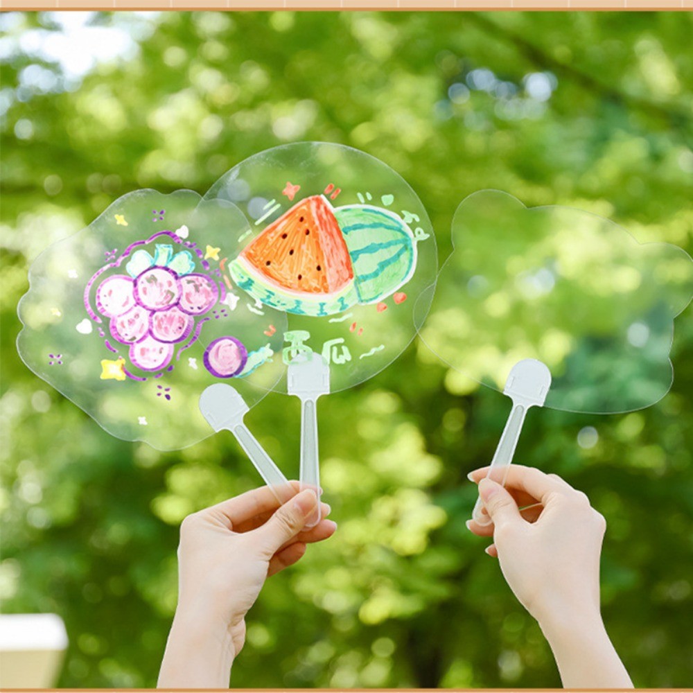 10Pcs Free Custom Logo Transparent Plastic Fans or Summer Party Favors ...