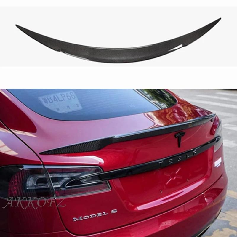 For Tesla Model S Carbon fiber Rear Spoiler Trunk wing 2014-2022 RZ ...