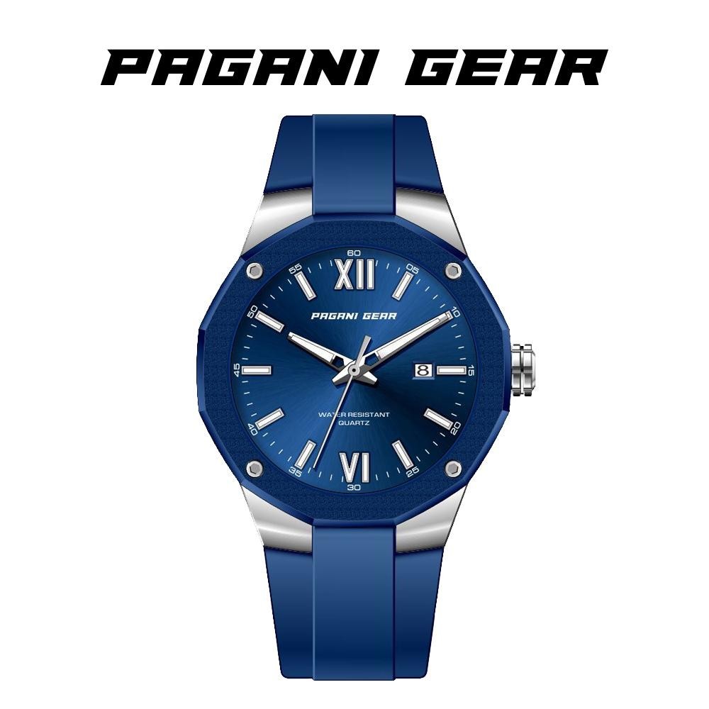 [Buy 1 Free 1 PG Watch] Pagani Gear Jam Tangan Lelaki Men's Rubber ...