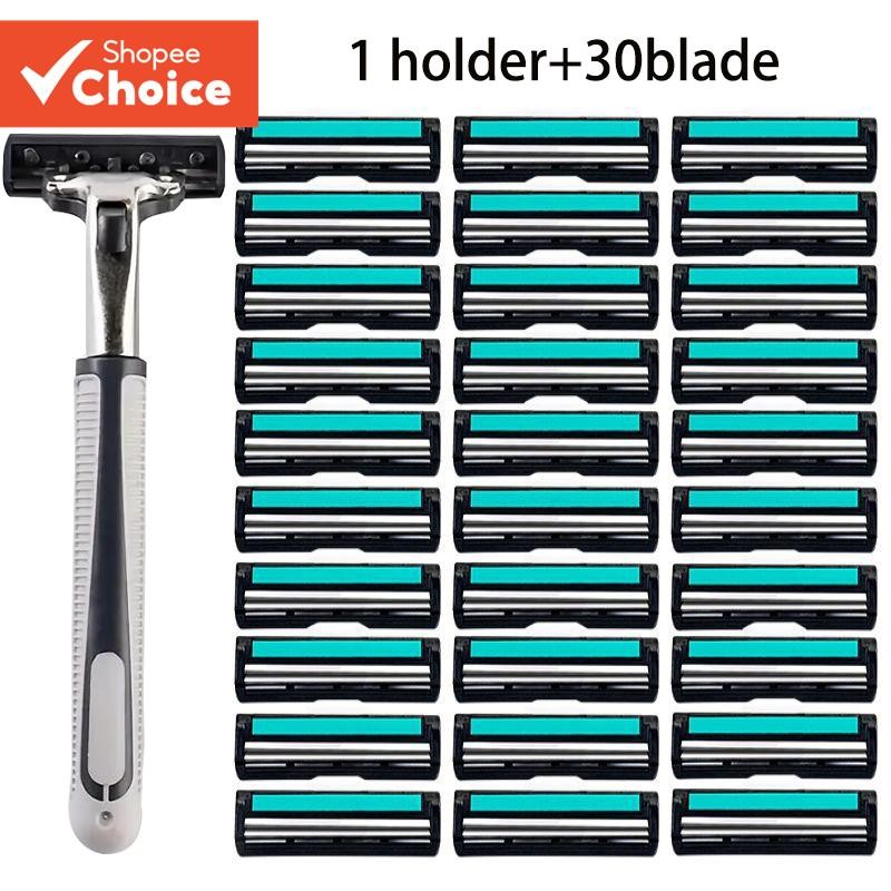 1 Blade Holder 3 0 Blades Universal Geely Double Layer Manual Razor ...