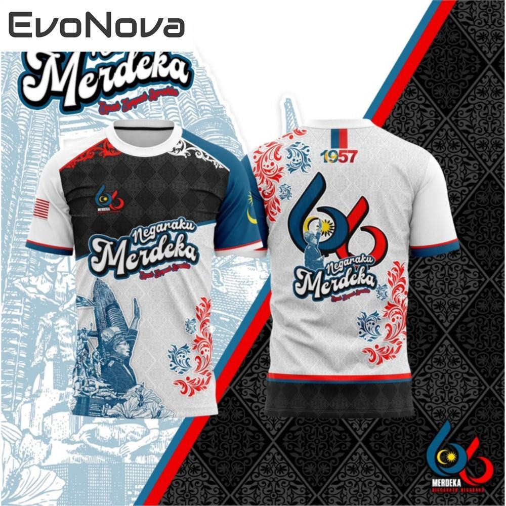 EvoNova Independent 66 Years 2023 Sublimation T-shirt | Merdeka Shirt ...