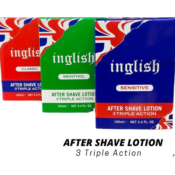 Inglish After Shave Lotion with Triple Action 100ml (Classic/Menthol ...