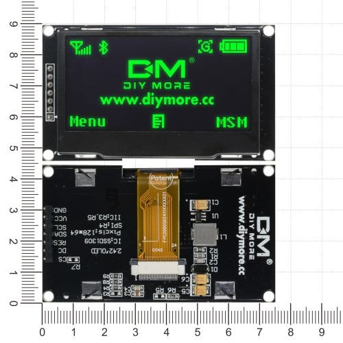 2.42 inch 2.42" OLED Display Module 128x64 LCD HD Screen Module SSD1309 7 Pin SPI/IIC I2C Serial ...