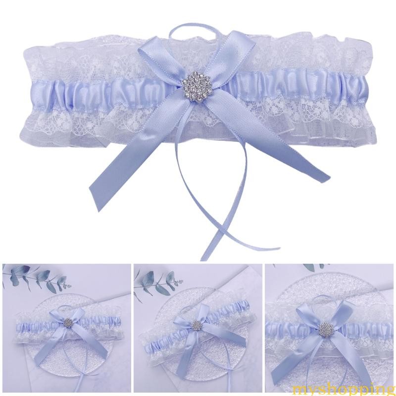 Ivy Bridal Wedding Garters for Bride Lace Leg Garter Belt Rhinestones ...