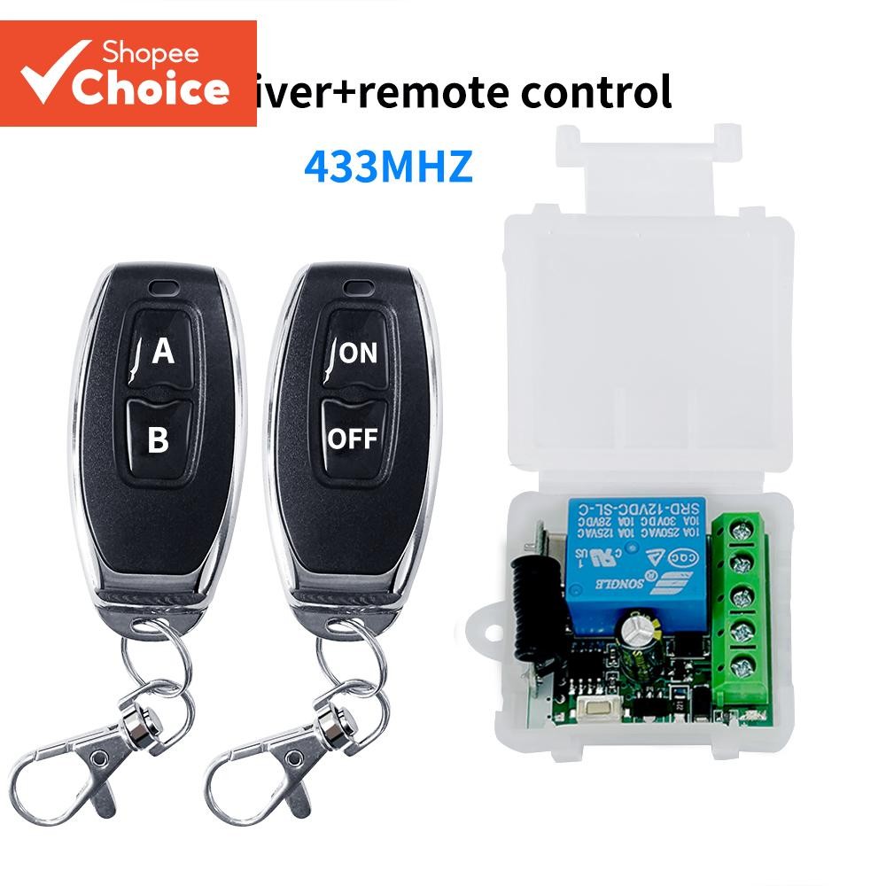 RF 433Mhz Wireless Remote Control Switch relay DC 12V 1CH Receiver ...