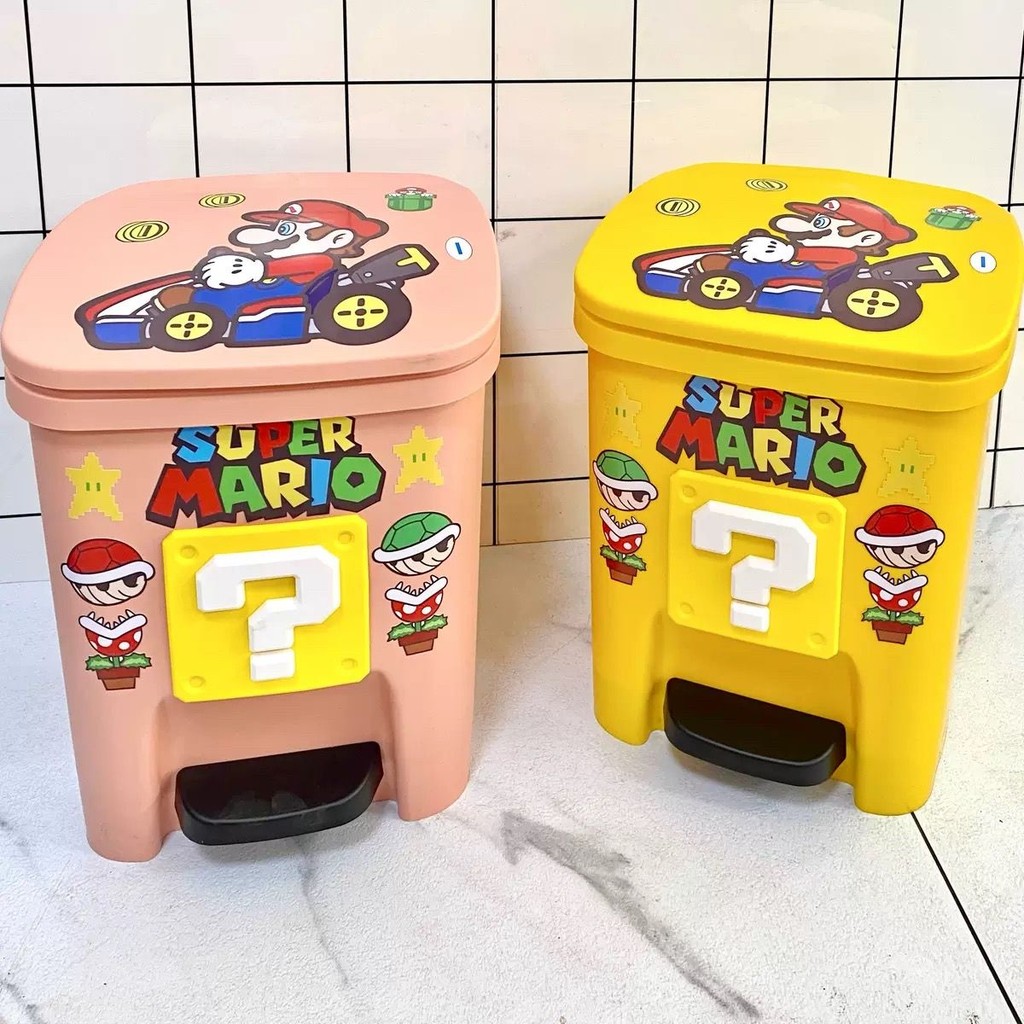 [Ready Stock] Creative Mario Trash Can High-value Cute Large-capacity ...
