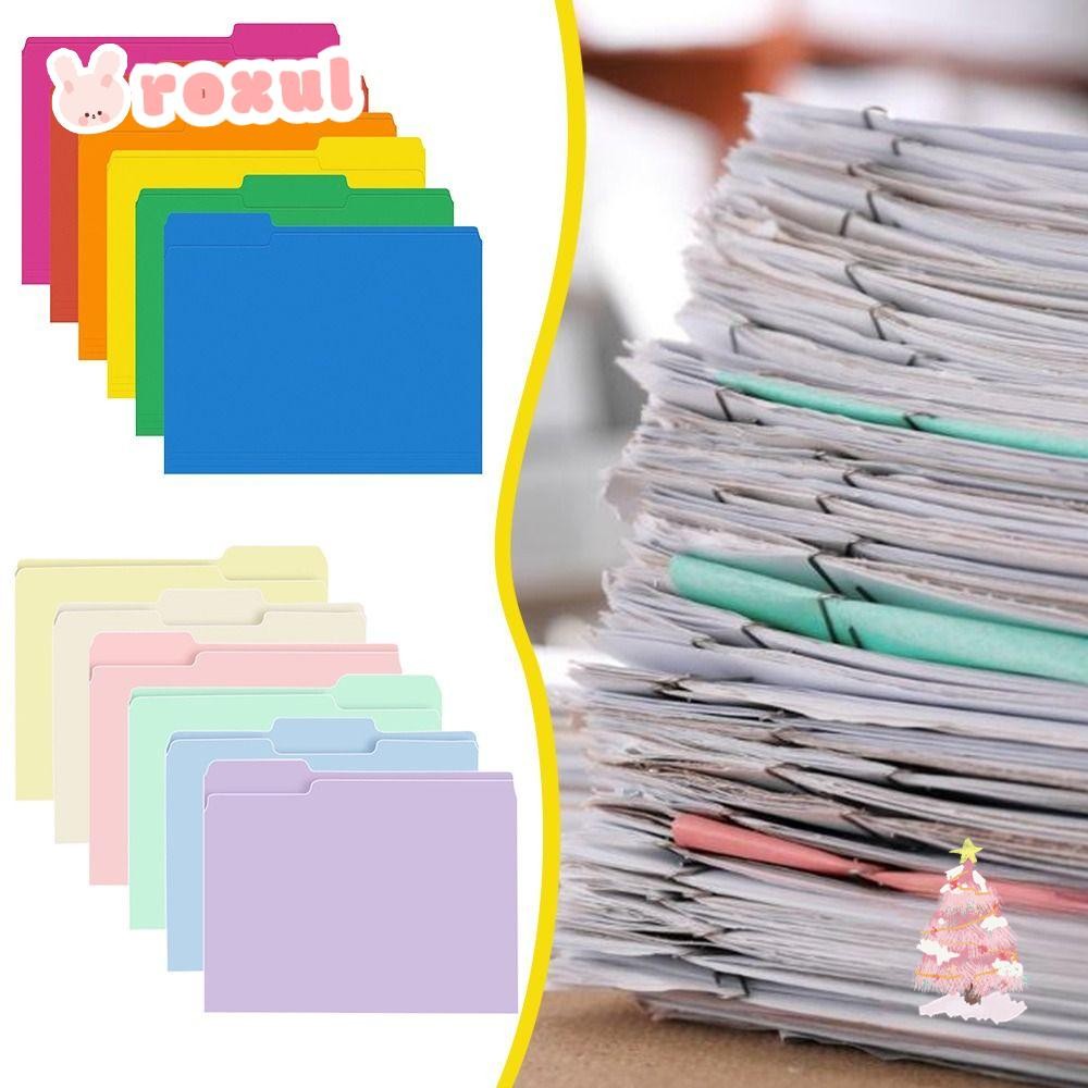 ROXUL 6PCS/Set Manila Folder, with Category Index Stickers ...