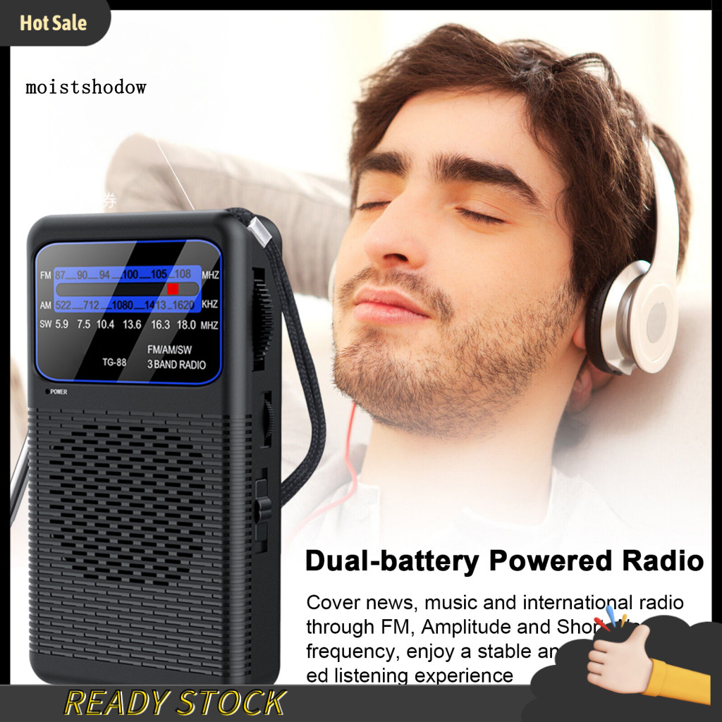 mw Compact Battery-operated Radio Multifunctional Pocket Radio Long ...