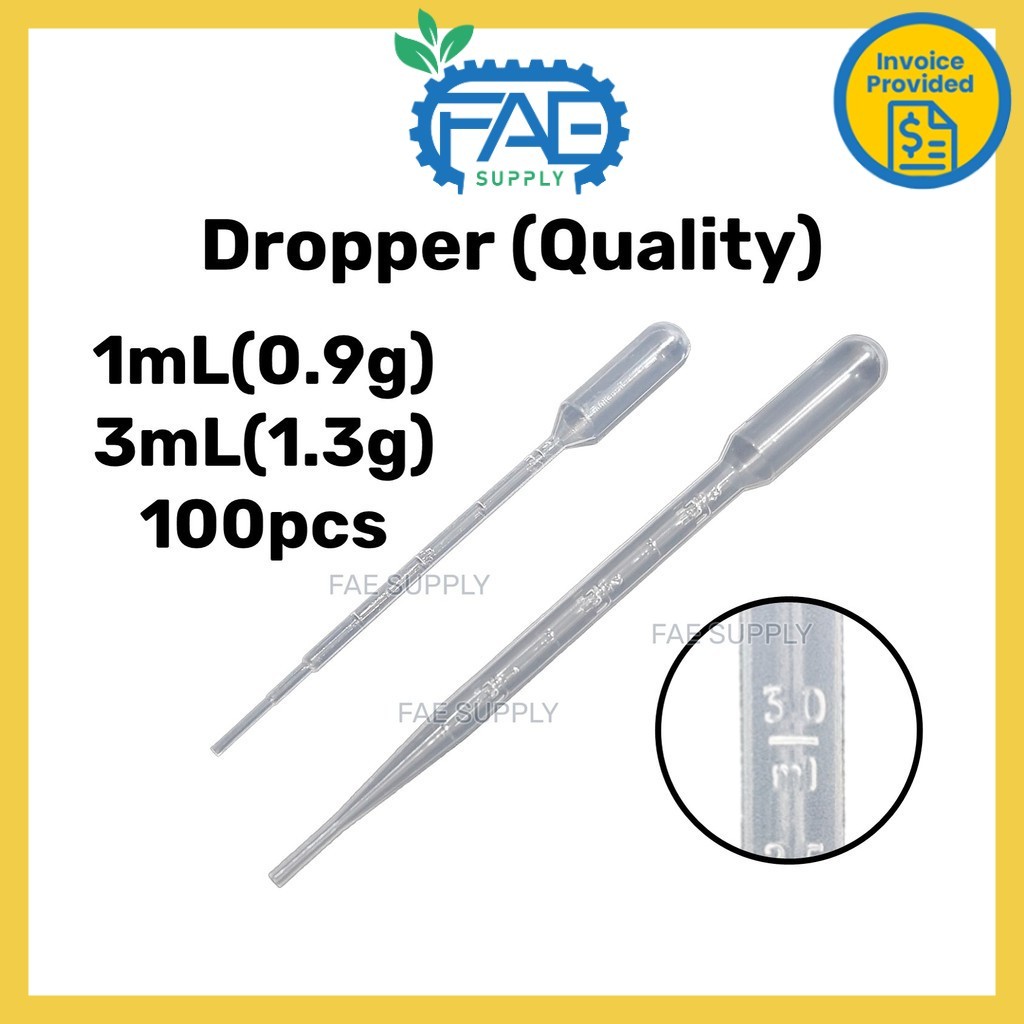 Pasteur Pipette Dropper Bundle Quality Disposable Plastic Graduated ...