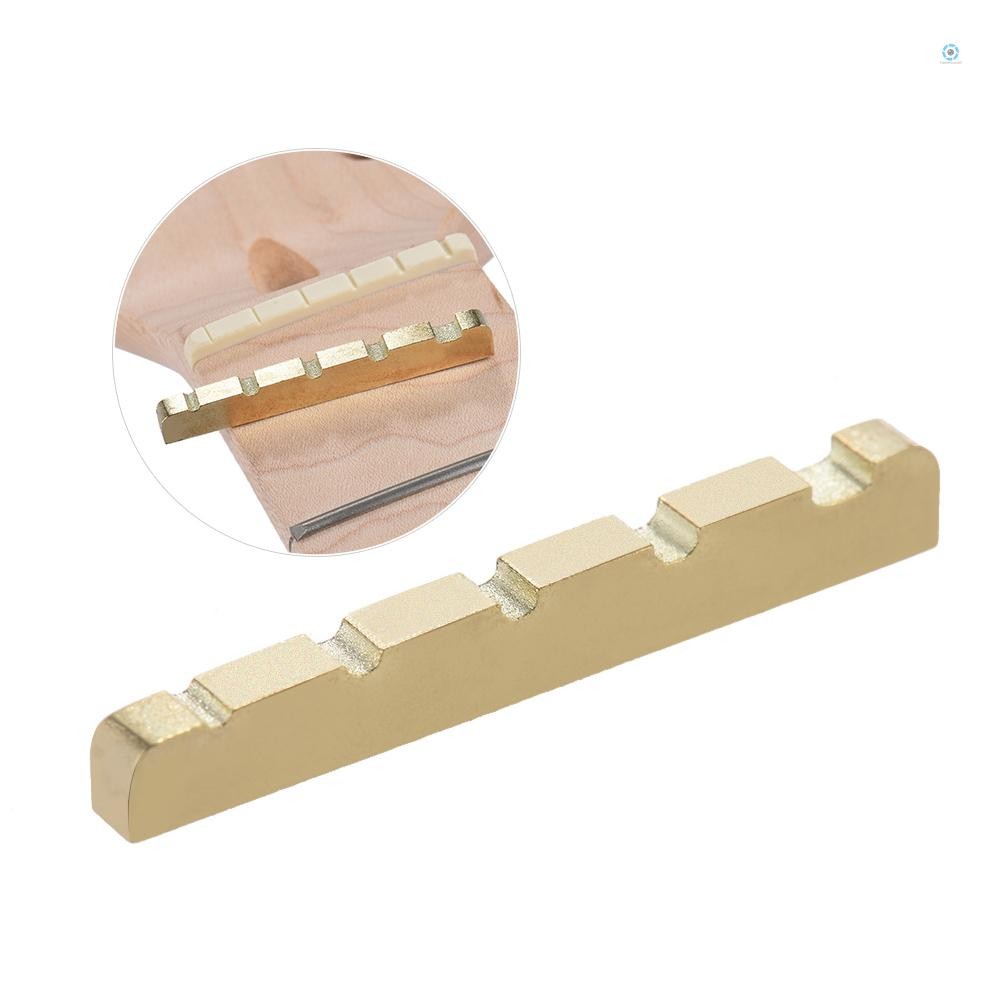 Pre-slotted Brass String Nut for 5-string Electric Bass Guitar Part ...