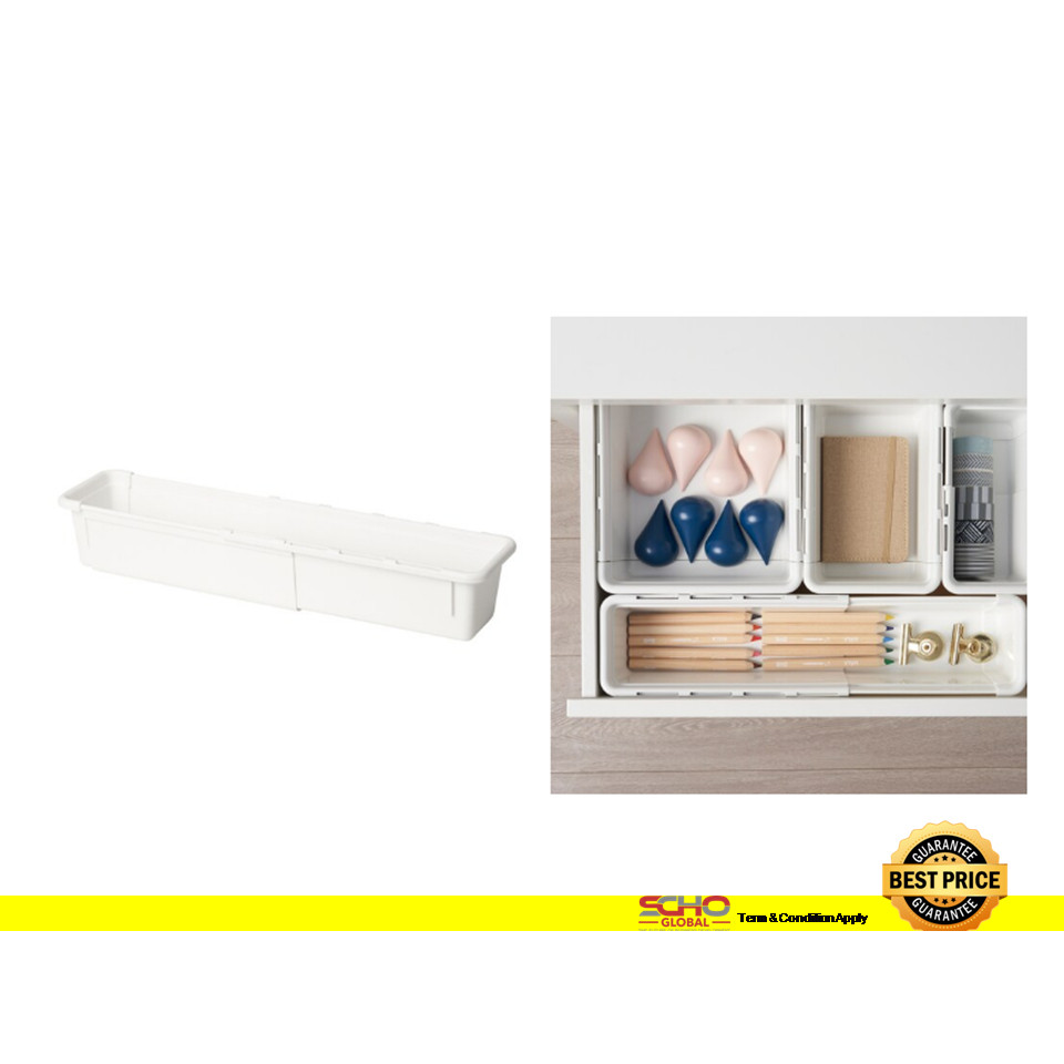 IKEA-KACKLA Extendable box, white, 18-28x13 cm | Shopee Malaysia