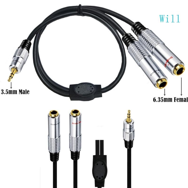 Will 2x6 35mm to 3 5mm Stereo Mic Cable 6 35mm to 1 8 Mini Jack Y ...