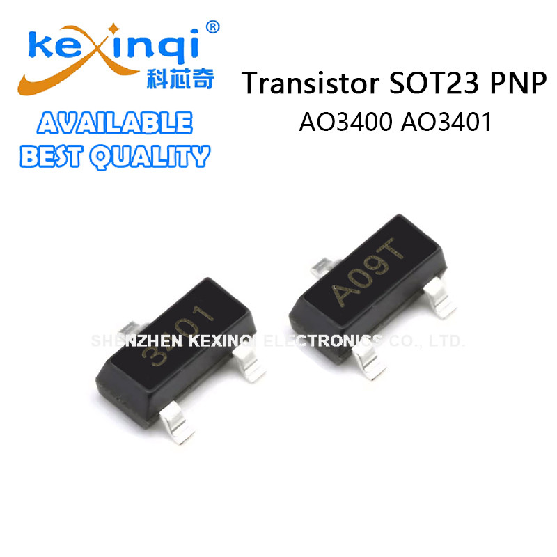 (20-100pcs) AO3400 AO3401 A09T 3401 A19T SOT23 PNP Power Transistor SMD ...