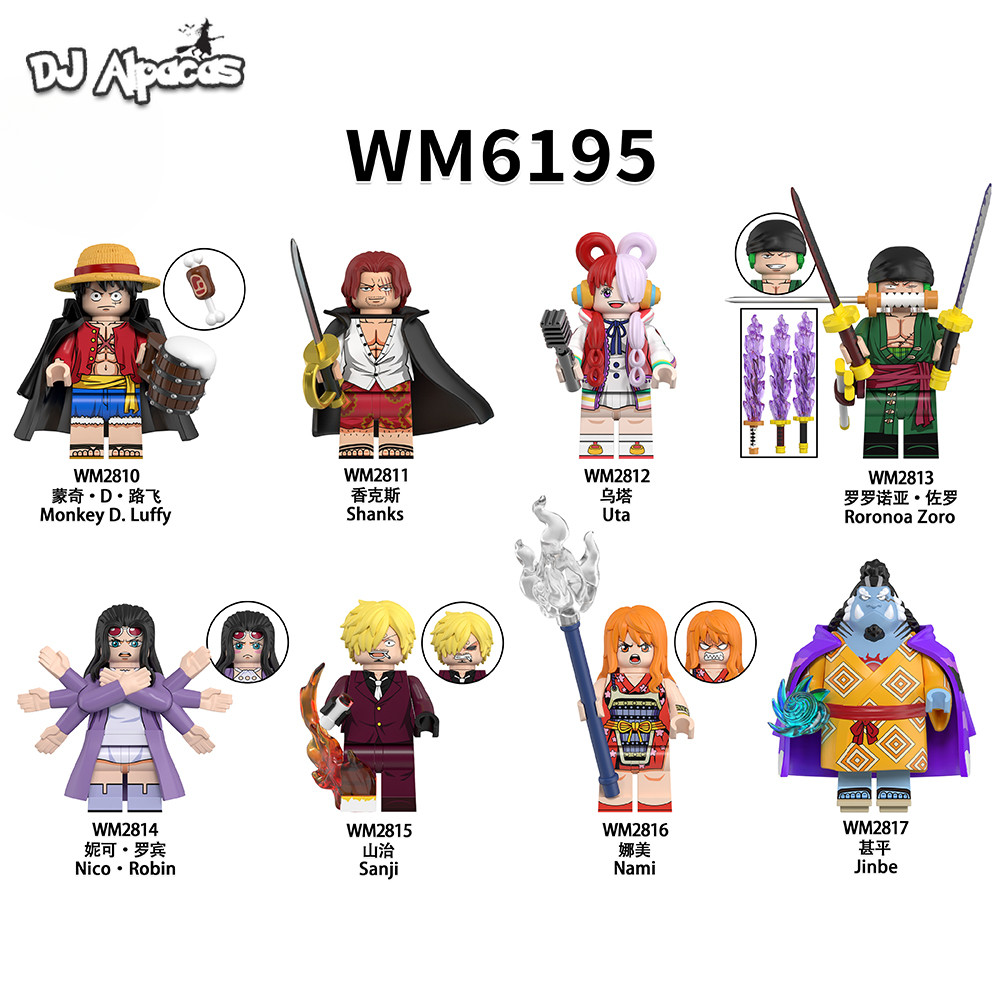 OP Building Luffy Blocks Shanks Zoro Uta Nami Figures Toy | Shopee Malaysia