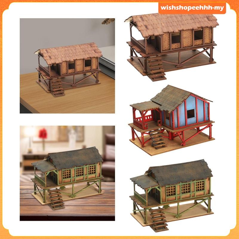[WishshopeehhhMY] 1/72 Models House Unpainted Buiilding Model ...