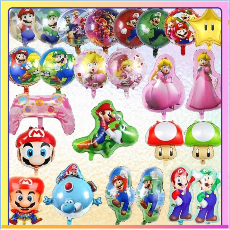 [Mario Balloon] Birthday Balloon Birthday Decoration Party Decoration ...
