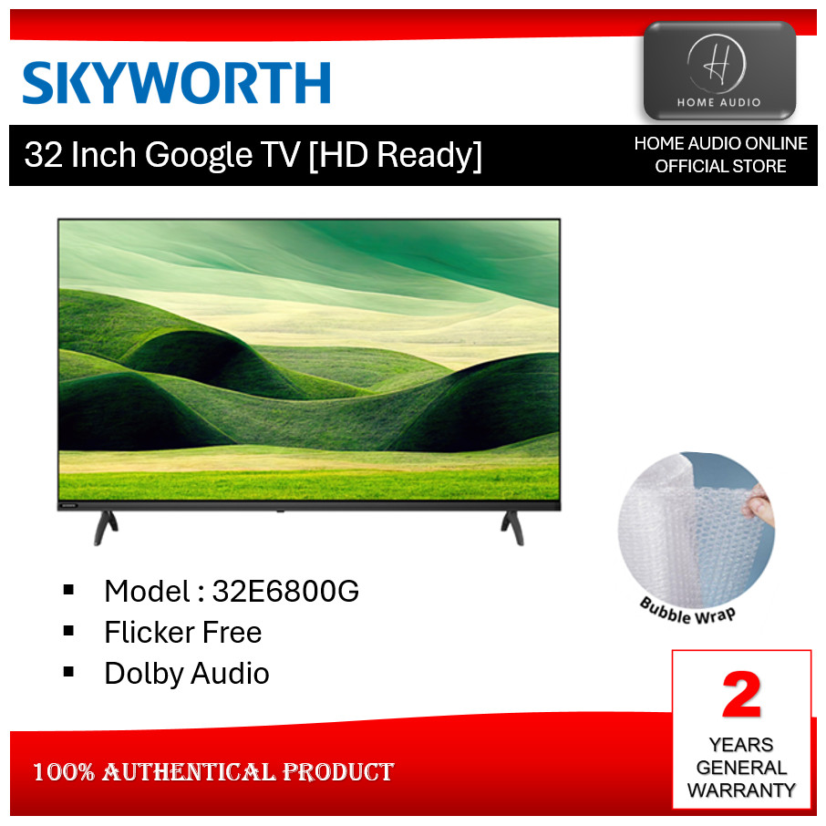 Skyworth 32" 32 Inch Basic TV Smart | Google TV - 32TB2000 | 32STD2000 | 32STE6600 | 32E6800G ...