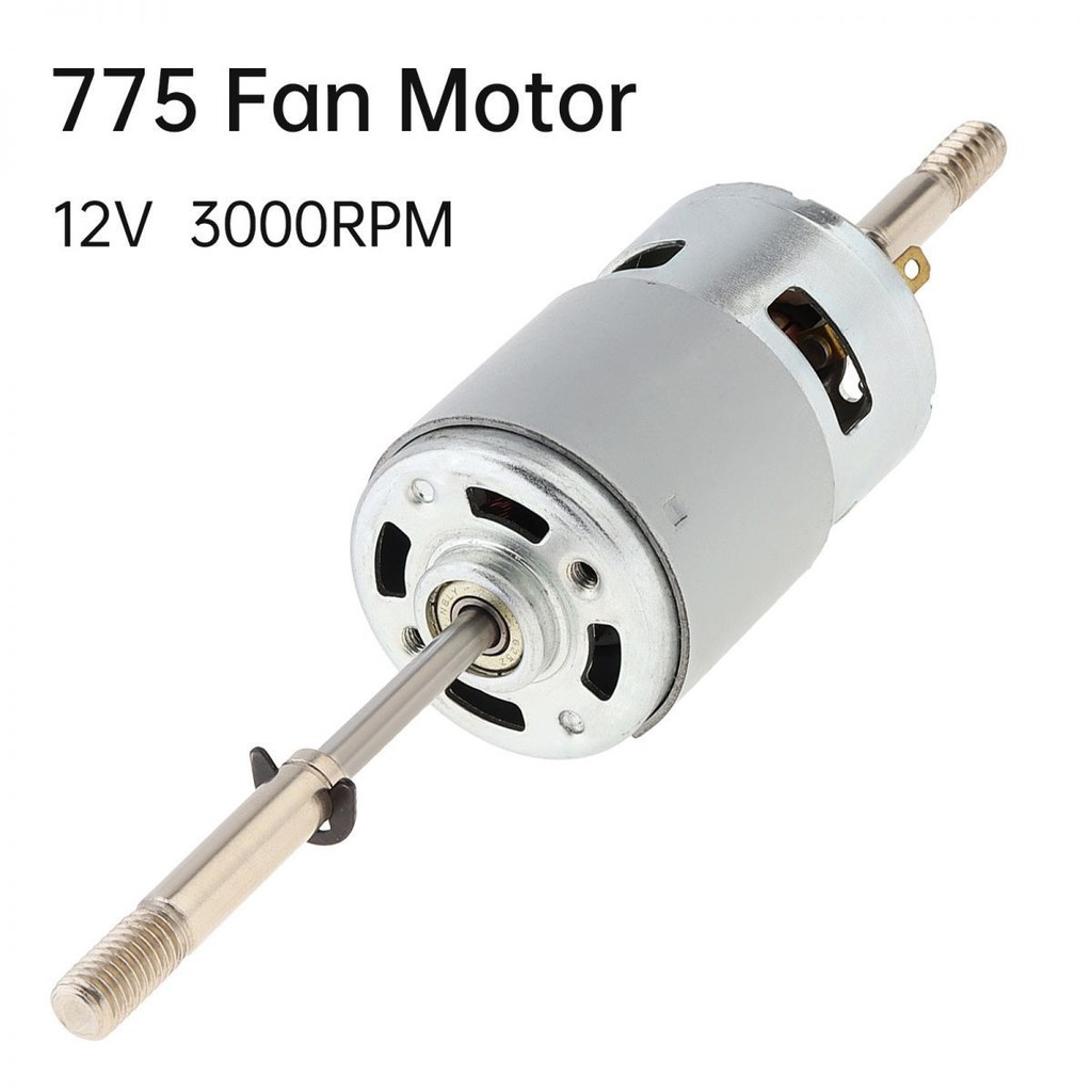RS775 DC Fan Motor 12V 3000RPM Dual Output Shaft 775 DC Motor ...