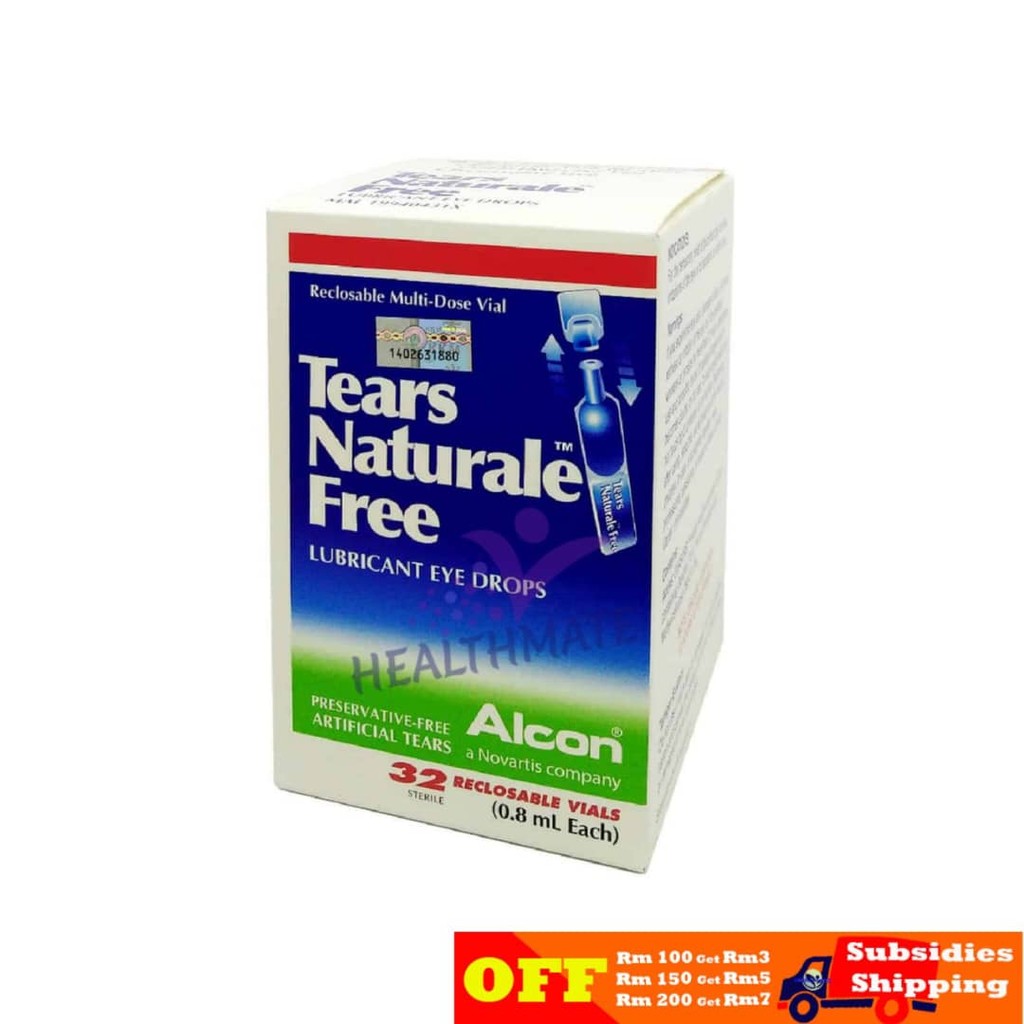 Alcon Tears Naturale Free Lubricant Eye Drops 32vialsx0.8ml ...