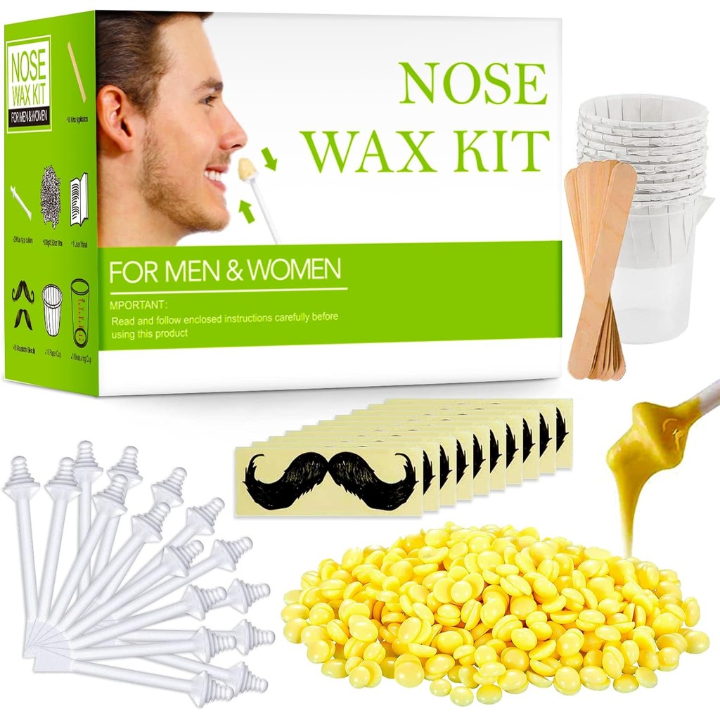 Nose Wax Kit for Men and Women, Nose Hair Removal Wax with 100g Nasal ...