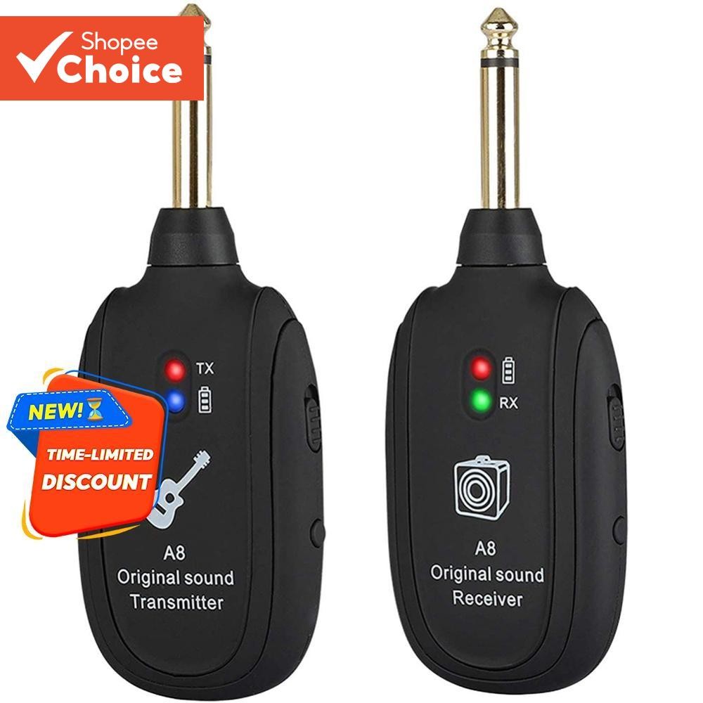 Miwayer A8 UHF Guitar Wireless System Transmitter Rechargeable Built-in Receiver | Shopee Malaysia